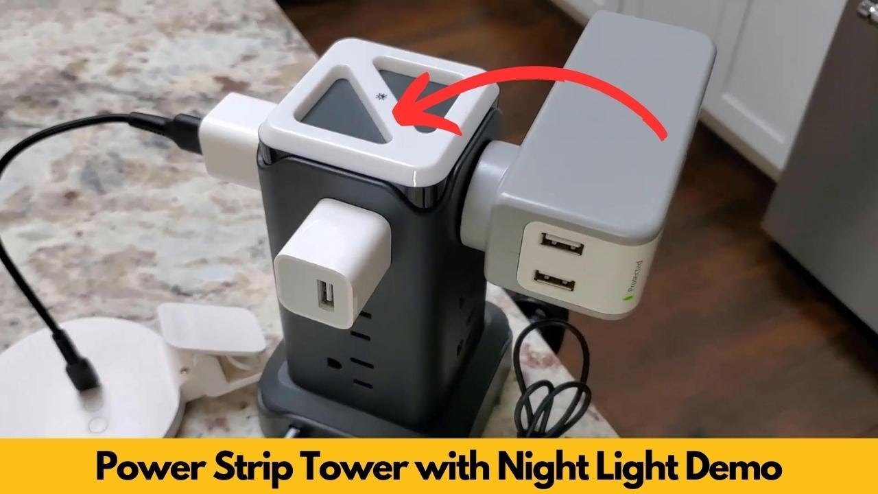 Power Strip Tower With Night Light Demo - Passus