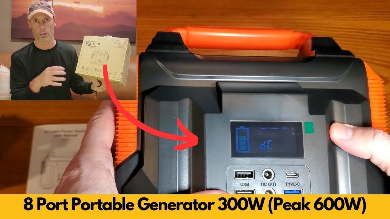 8 Port Portable Generator 300W (⚡Peak 600W) By BailiBatt, Review ...