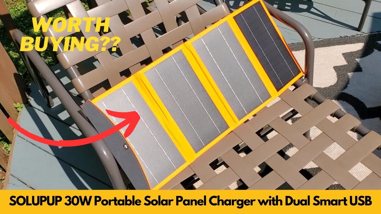 SOLUPUP Solar Panel Charger 30W Portable Solar Panel Charger With Dual ...