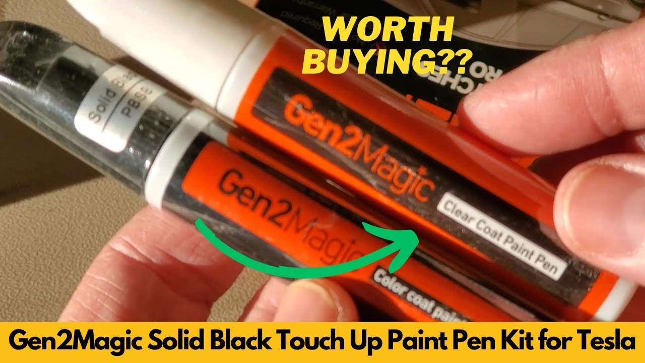 Gen2Magic Solid Black Touch Up Paint Pen Kit For Tesla Y 3 S X, PBSB ...