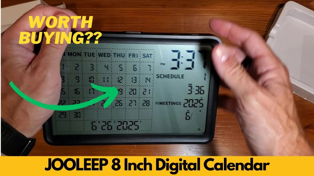 JOOLEEP 8 Inch Digital Calendar, All In One Smart Calendar Wall & Desk ...