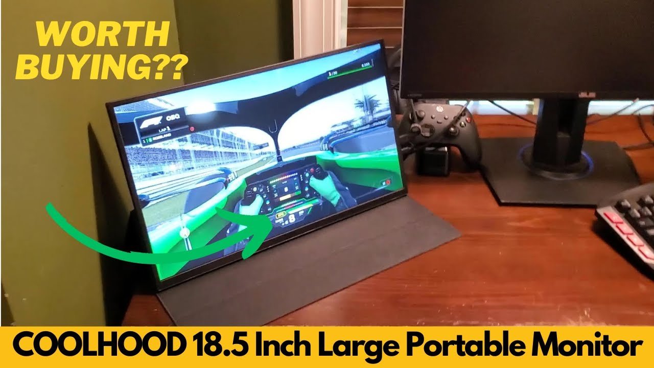 COOLHOOD 18 5 Inch Large Portable Monitor For Laptop, 1080P FHD USB-C ...